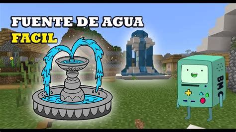 Minecraft Como Hacer Una Fuente De Agua Facil Youtube