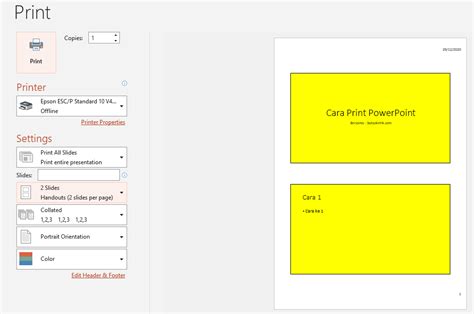 Cara Print Powerpoint Full Page 2 3 4 6 Atau 9 Slide Dalam 1 Lembar