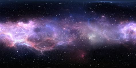 Fondo Del Espacio De 360 Grados Con La Nebulosa Y Las Estrellas
