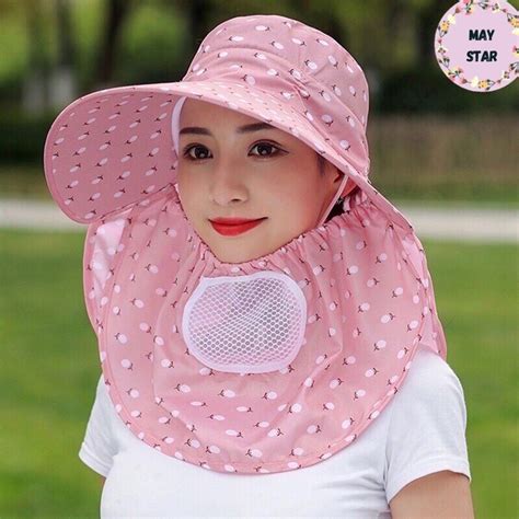 Jual Topi Visor Lipat Wanita Anti Uv Lebar Topi Pantai Cadar T36