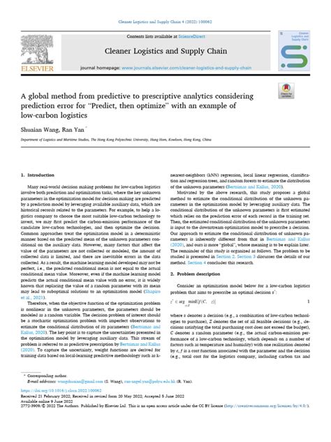 A Global Method From Predictive To Prescriptive Analytics 2022