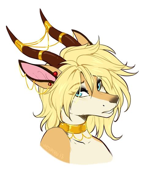 Fur Casual Yiff Furry Blonde Hair Blue Eyes Furry Drawing Simple