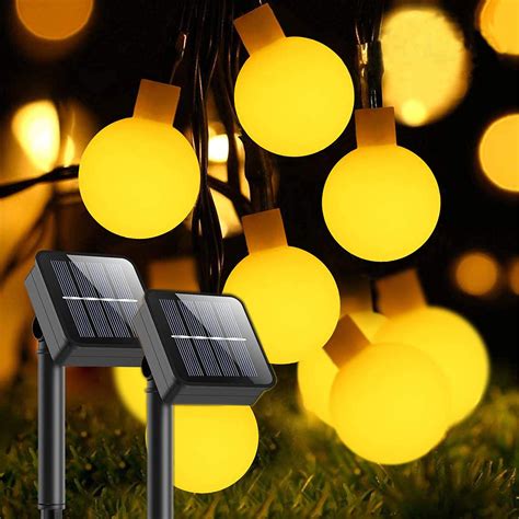 Litehom Solar String Lights Outdoor Waterproof LED Solar Crystal Globe Lights Mode M Ft