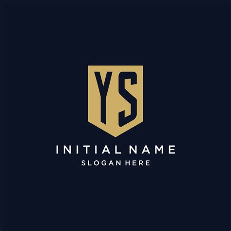 YS Monogram Initials Logo Design With Shield Icon 15443552 Vector Art