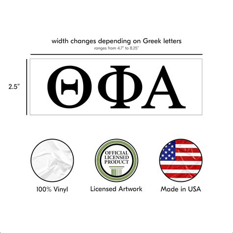 Pro Graphx Theta Phi Alpha Greek Sorority Sticker Decal 25 Inches Tall