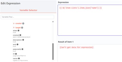 Using Values From Previous Nodes Cant Get Data For Expression
