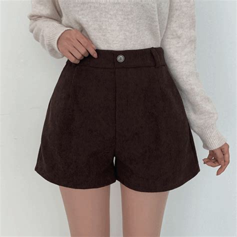 11할인착한가격롱부츠코디 쥬르 코듀로이 뒷밴딩 4부 겨울 반바지2color 골덴바지겨울팬츠롱부츠코디 에이블리