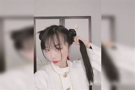 可可爱爱明制汉服发型可可发型