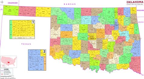 Oklahoma Zip Code Map In Excel Zip Codes List And Population Map Eroppa