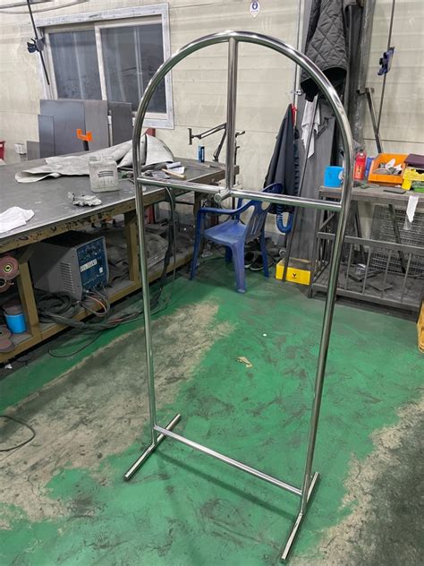원형 스텐파이프로 만든 옷가게행거 주문제작 금속행거 네이버 블로그