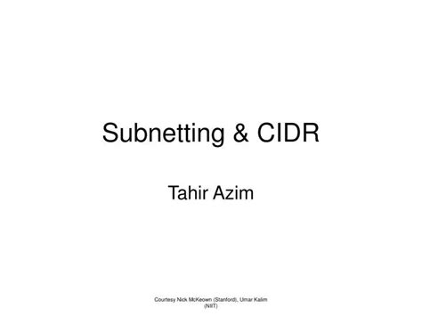 PPT Subnetting CIDR PowerPoint Presentation Free Download ID