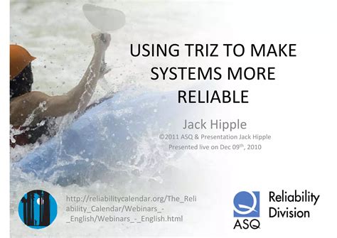 Using Triz To Make Systems More Reliable Ppt