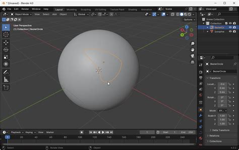 modeling how to cut a sphere into two regions based on a 3d curve