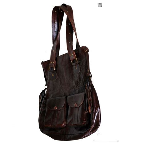 Hochwertige Leder Tasche Dunkelbraun L Artisan De