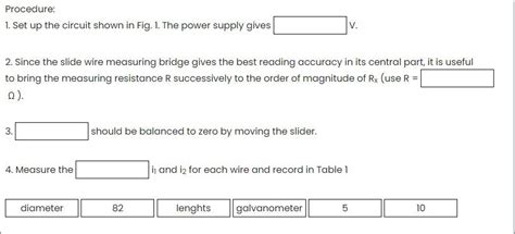 Solved Procedure 1 Set Up The Circuit Shown In Fig 1 The