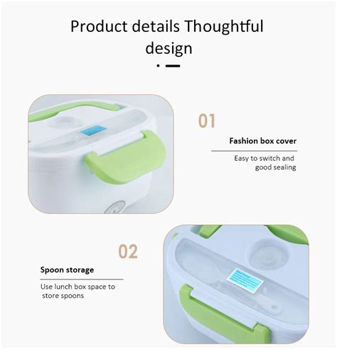 Electric Stainless Steel Lunch Box 110v220v Portable Food Warmer