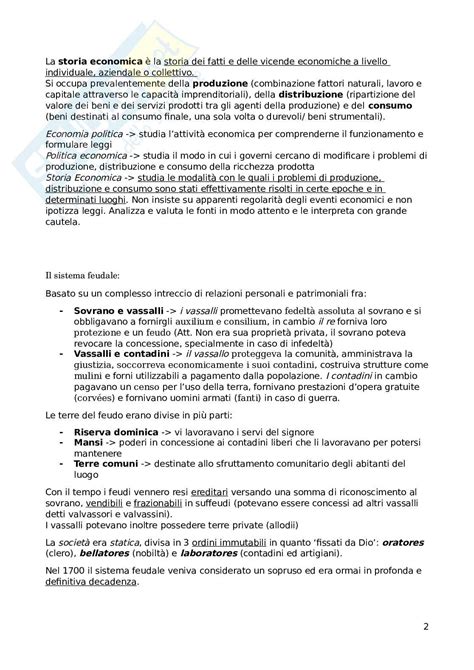 Appunti Storia Economica