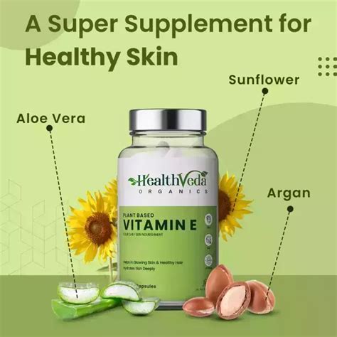 Health Veda Organics Plant Based Vitamin E Capsules Uses Price