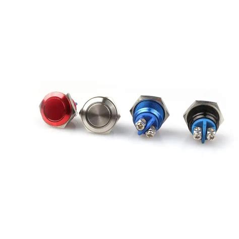 Momentary 16mm Nickel Plated Brass Metal Push Button Switch Metal Push Button Switch And