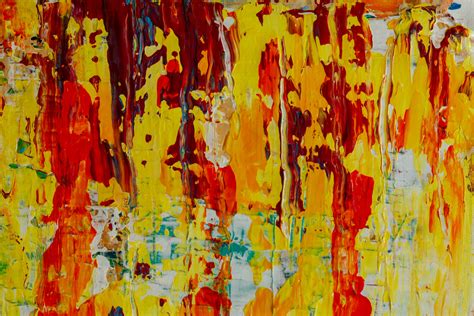黄色と赤の抽象絵画 · 無料の写真素材