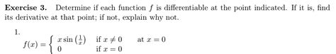 Solved Exercise 3 Determine If Each Function F Is Chegg Com