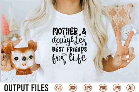Mother And Daughter Best Friends For Life Graphic By Trendy Svg Gallery