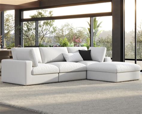 Papajet Modular Sectional Sofa 114 Inches Oversized Down Filled Sectional Sofa 4 Seats L