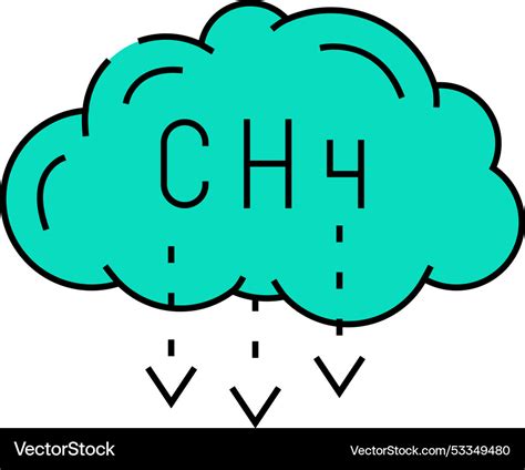 Methane Reduction Environmental Icon Color Royalty Free Vector