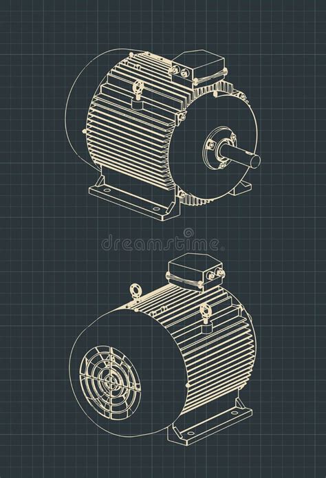 Blueprint Electric Motor Stock Illustrations 1 793 Blueprint Electric