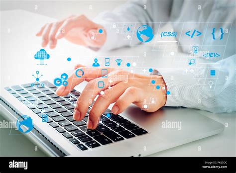 coding software developer work with ar new design dashboard computer