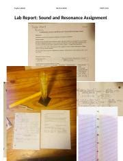 Exploring The Science Of Sound And Resonance PHYS Lab Report Course Hero