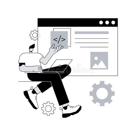 Single Page Application Abstract Concept Vector Illustration Stock Vector Illustration Of