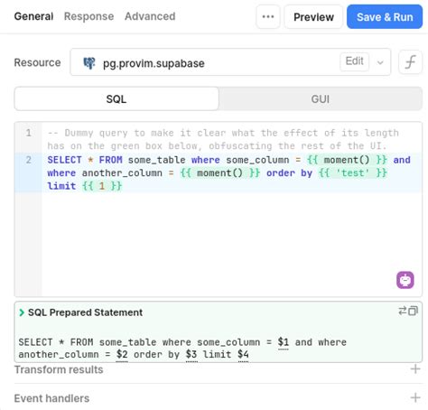 Hide The SQL Prepared Statement By Default Feature Requests Retool Forum