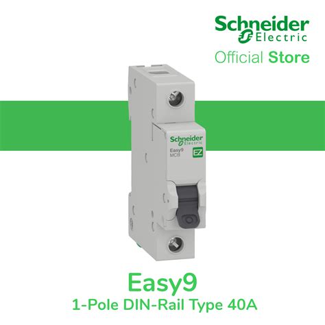 Schneider Easy9 Mcb 1p 40a C 6000a 230v Miniature Circuit Breaker Ez9 Pcworx