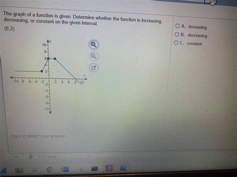 Solved The Graph Of A Function Is Given Determine Whether Chegg