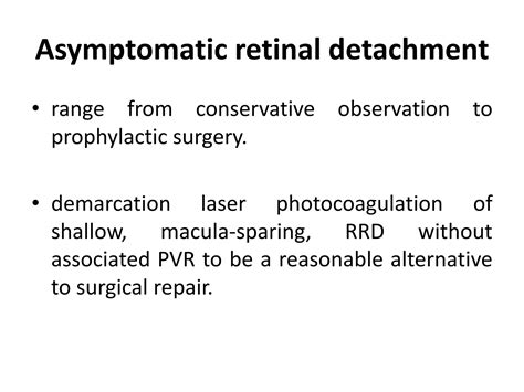 Rhegmatogenous Retinal Detachment Rrd Ppt