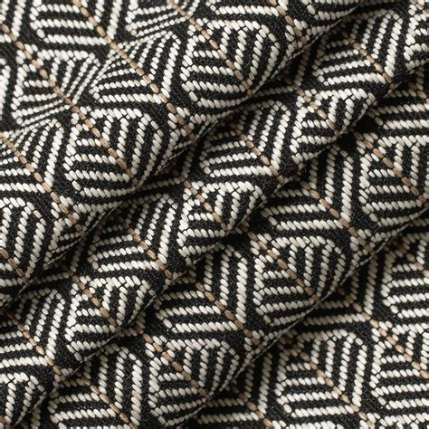 Black White Upholstery Fabric Black Geometric Fabric For Furniture