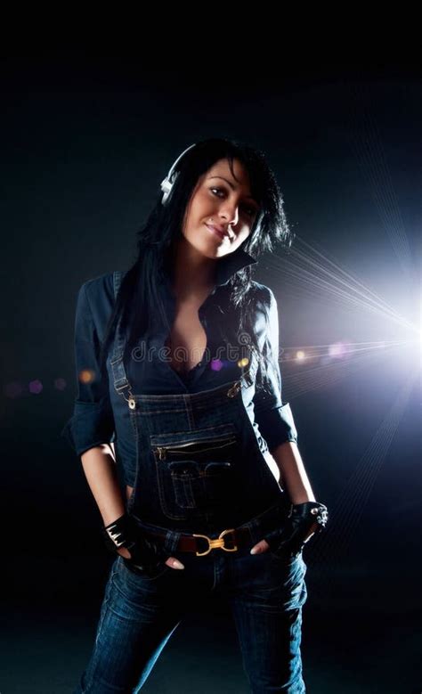 Girl Listening Music Stock Photo Image Of Head Attractive 12404184