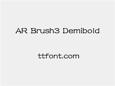 Ar Brush Demibold