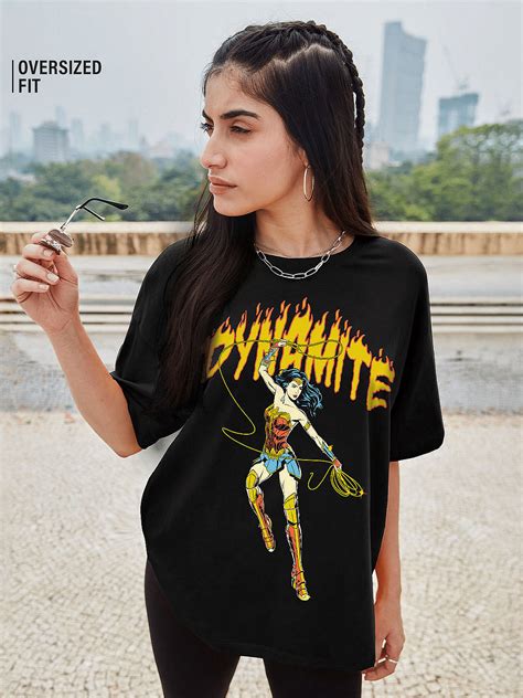 Buy Wonder Woman Dynamite Women Oversized T Shirts Online At The