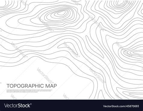 Topographic Map Grid Texture Relief Contour Vector Image