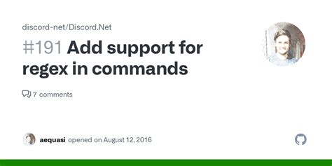 add support for regex in commands · issue 191 · discord net discord