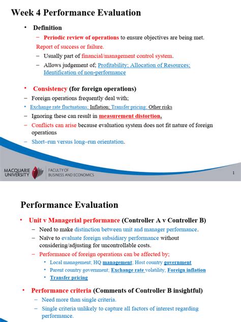 week 4 management control performance evaluation and transfer
