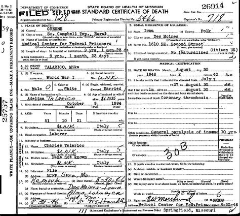 Michael “mike” Talarico 1893 1946 Find A Grave Memorial