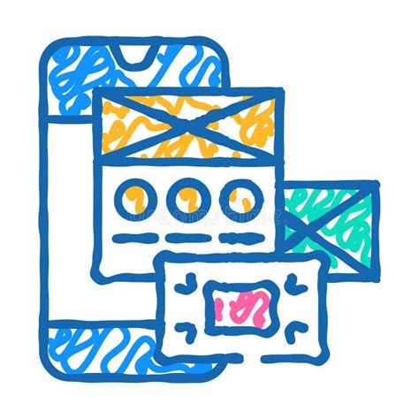 Usability Ux Ui Design Icon Doodle Illustration Stock Vector