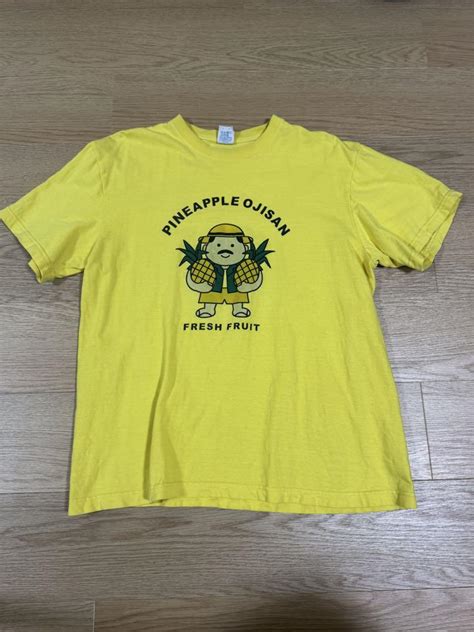 パイナップルおじさん Tシャツ Lサイズ 沖縄 名護パイナップルパーク メルカリ