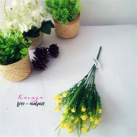 Daun Rumput Plastik Rumput Artificial Bunga Plastik Lazada Indonesia