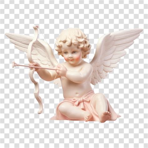 Cherubic Angel Figurine With Bow Premium Ai Generated Psd