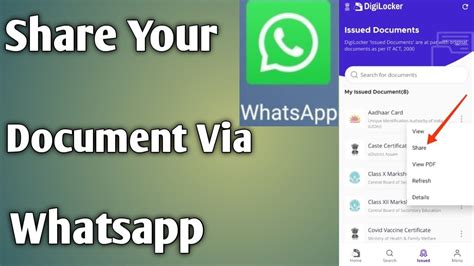 How To Share Your Digilocker Document Via Whatsapp 2024 Youtube