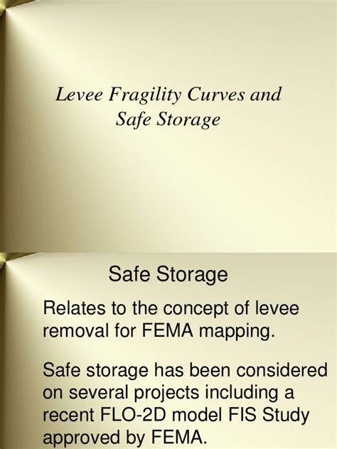 Fragility Curves Pdf Levee Flood